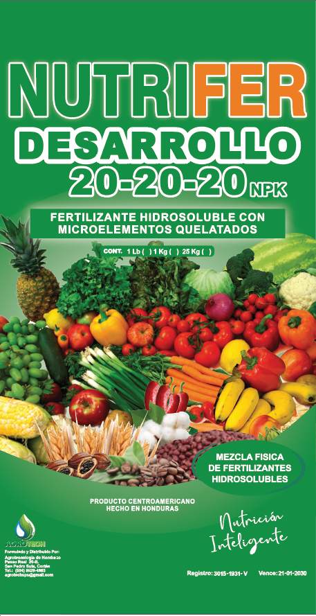 Nutrifer Desarrollo 20-20-20 – Agrotech